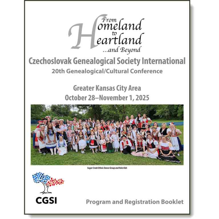 2025 CGSI Conference Registration | Czechoslovak Genealogical Society International